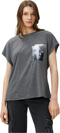 Koton Women Sequin Detail T-Shirt Loose Sleeve