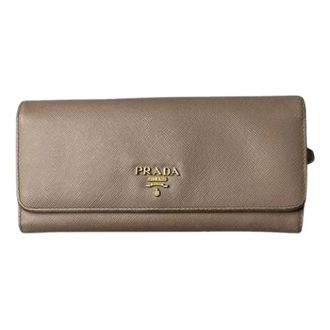 Prada Pre-owned Vintage Leder Geldb&ouml;rse - - Pre-owned - Damen - Beige - ONE SIZE