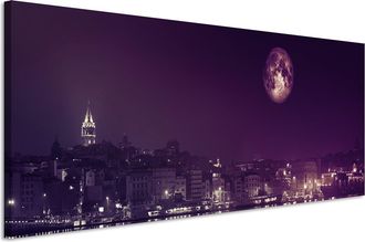 Paul Sinus Art 120x40cm Panoramabild auf Leinwand Istanbul Galata- Br&uuml;cke