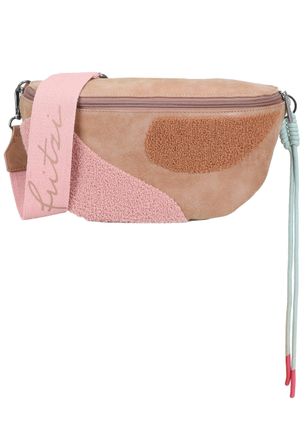 Fritzi Aus Preu&szlig;en Fritzi Bum Bag Big Limited Happy Flocked Soft Vintage G&uuml;rteltasche Crossbody Vegan Lederimitat Flockung Damen Bauchtasche Festival mit Rei&szlig;verschluss 