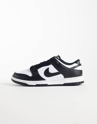 Nike Dunk Low - Baskets style r&eacute;tro - Noir et blanc