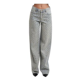 A|X Armani Exchange Jean Large clout&eacute; - Femme - Jeans - Bleu - Taille: 58 FR