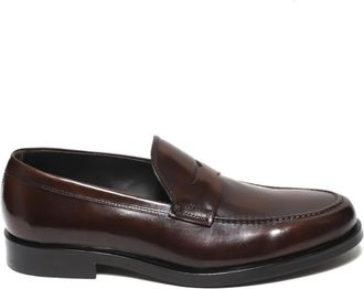 Rossano Bisconti Loafer - Moccasin With Mask In Soft Antiqued Brown Leather - Gr. 41 (EU) - in Schwarz - für Damen