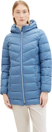 Tom Tailor Damen Lightweight Steppmantel mit Kapuze, 31653 - Coronet Blue, XS