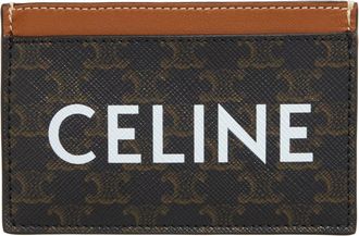 Celine Portemonnaie - Card Holder Triomphe Canvas - Gr. unisize - in Braun - f&uuml;r Damen