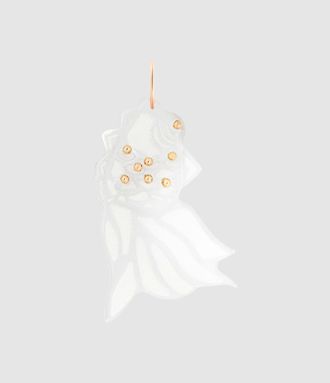 Ginette NY Pendentif Goldfish Pierre de Lune Blanche Or Rose