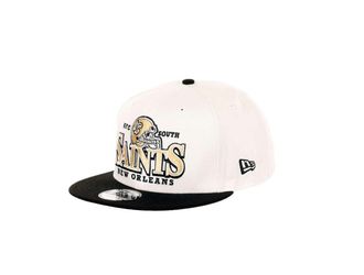 New Era New Orleans Saints NFL Helmet Teamcolour White Black 9Fifty Snapback Cap - One-Size