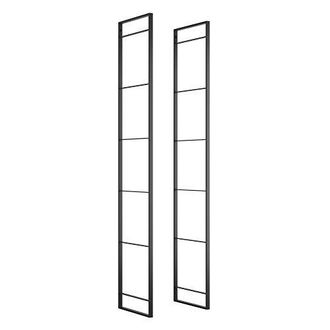 Emuca Structure pour étagère Style Industriel, Bibliothèque, Étagère Murale Hauteur 1790 mm, Acier, Peinture Noire