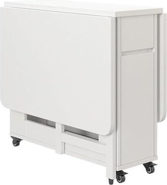 Generic Table pliante extensible en bois massif avec chaises, gain de place pour cuisine, salon