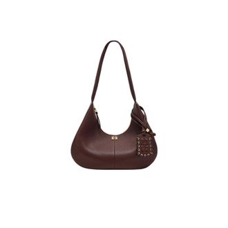 Ganni Femme, Sacs, Brun, Taille: ONE Size Sac Hobo Medium Grain&eacute;