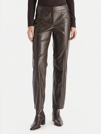 Vero Moda Hose aus Kunstleder Vips 10336342 Braun Straight Fit