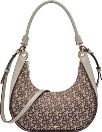 DKNY Womens Abby HOBO Crossbody Handbag, Chino/Toffee