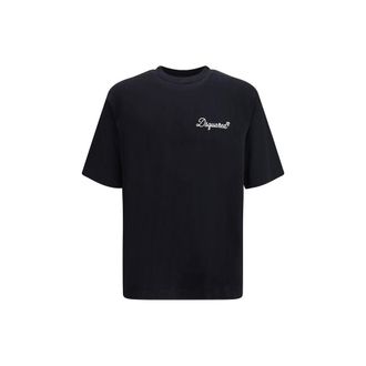 Dsquared2 Dsquared&sup2; Schwarzes Baumwoll-T-Shirt