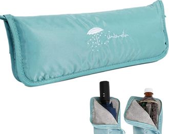 Generico Tragbare Regenschirm-Aufbewahrungstasche: hochabsorbierendes Mikrofaser-Geh&auml;use, faltbarer wasserdichter Transportkoffer, modisches Taschendesign, Fut
