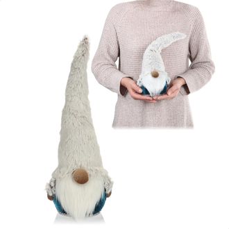 Com-Four Premium Weihnachts-Wichtel für die Weihnachtsdeko - skandinavische Figur als Dekoartikel - schwedischer Gnom-Aufsteller als Tischdeko - Sammlerfigur -