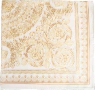 Versace unisex, Accessoires, Jaune, Taille: ONE Size Barocco Large Silk Foulard 90 cm