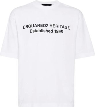 Dsquared2 Homme, Tops, Blanc, Taille: L Dsquared2 T-shirts et Polos Blanc