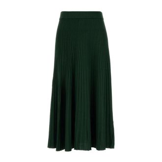 Zimmermann Femme, Jupes, Vert, Taille: 38 FR Pleated Rib Midi Skirt