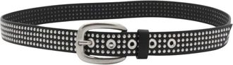 Golden Goose G&uuml;rtel - Edgy Black Belt With Silver Studs - Gr. 100 - in Schwarz - f&uuml;r Damen