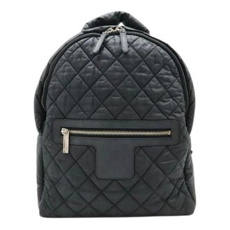 Chanel Pre-owned Sac &agrave; dos Cocoon en nylon et cuir - Femme - Pre-owned - Noir - Taille: ONE Size