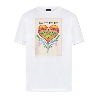 Etro Femme, Tops, Blanc, Taille: 42 FR T-shirt avec broderie