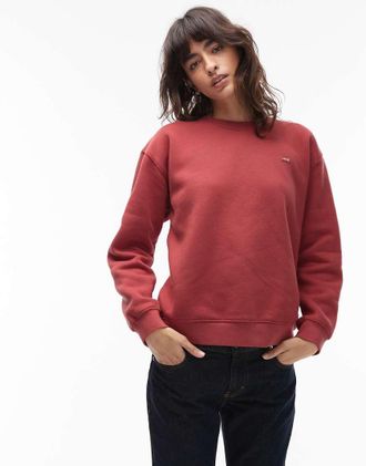 Levi's Everyday - Sweatshirt in kr&auml;ftigem Rot mit kleinem Logo