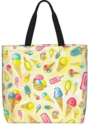 Generic Sac De Courses Glace Femmes Sac &Agrave; Bandouli&egrave;re R&eacute;utilisable Avec Poign&eacute;es Sacs &Agrave; Main, Pour Femmes, Tous Les Jours, Burea, Shopping