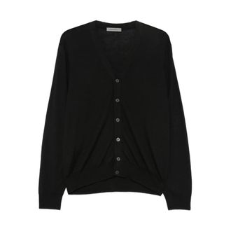 Corneliani Gekn&ouml;pfter Cardigan - - Knitwear - Herren - Schwarzk - 2XL