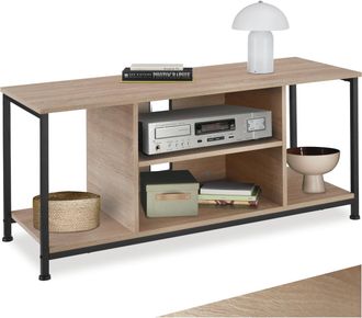 TecTake Industrial Lowboard, TV Ständer Regal, Kommode mit 4 offenen Fächern, 110/120 x 40 x 50,5 cm, Fernsehtisch, TV Board, Wohnzimmer Möbel, Sideboard - 11
