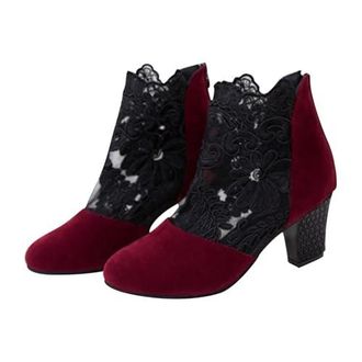 Generico Bottines pour femme basses, tronquettes femme vintage &eacute;l&eacute;gantes, tronquettes classiques bottes courtes confortables Texans femmes d&eacute;contract&eacute;es bottes