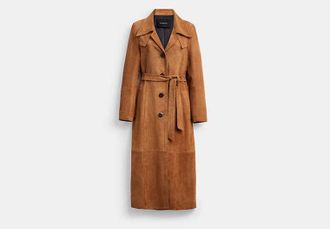 Coach Trenchcoat Aus Wildleder