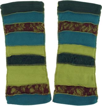 Guru Shop Goa, Psytrance Beinstulpen, Stulpen, Knöchelwärmer - Petrol/lemon, Herren/Damen, Synthetisch