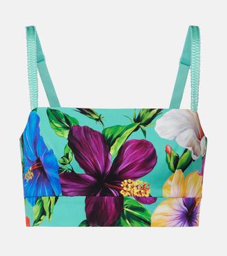Dolce & Gabbana Cropped-Top aus einem Seidengemisch
