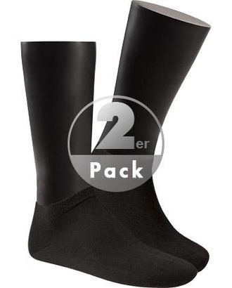 Hudson Herren Sneakersocken schwarz Baumwolle unifarben