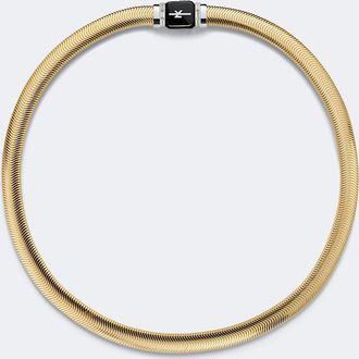Nikos Koulis Halskette Feelings aus 18kt Gelb- und Wei&szlig;gold mit Diamanten und Emaille
