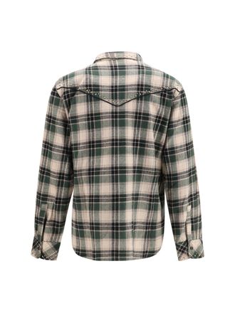 P.A.R.O.S.H. Womens Cowboy Shirt Fantasia Verde Cotton
