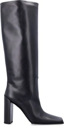 Alaia Alaia Stiefel - Ala&iuml;a Leather Knee-High Boots - Gr. 37 (EU) - in Grau - f&uuml;r Damen