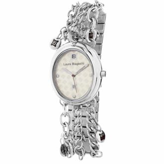 Laura Biagiotti Femme, Accessoires, Gris, Taille: ONE Size Montre Femme en Acier Inoxydable Quartz