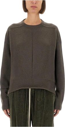 Rick Owens Femme, Pulls, Gris, Taille: 40 FR Maglia Round Neck Tricots