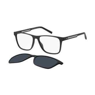 Tommy Hilfiger Monture Optique avec Clip-on - Homme - Accessoires - Gris - Taille: 55 MM