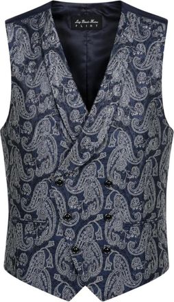 Luigi Bianchi Mantova Homme, Costumes, Bleu, Taille: XL Gilet LBM 1911