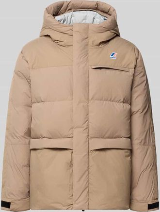 K-Way Steppjacke mit Logo und Kapuze