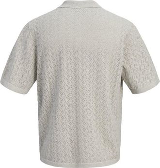 Jack & Jones Polokragenpullover JORTYLER KNIT SS SPLIT NECK POLO SN Baumwollmischung, regular fit