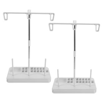 TOPBATHY HIAKDOFT 2 St&uuml;ck Abnehmbarer N&auml;hmaschinen-garnrollenhalter Kunststoff Spulenst&auml;nder f&uuml;r Stickerei Quilten und Basteln Verstellbarer Fadenhalter f&uuml;r Or