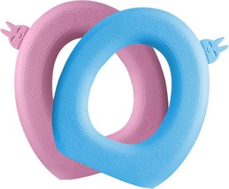 Lurrose 2 ST&Uuml;CK Eva wasserdichte Toilettensitzauflagen Wiederverwendbare Tragbare Wc Sitzbez&uuml;ge Blau rutschfeste Waschbare Toilettenkissen f&uuml;r Jahreszeiten