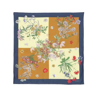 Mantero 1902 Seiden-Quadrat-Tuch mit Blumenmuster - - Accessories - Damen - Mehrfarbig - ONE SIZE