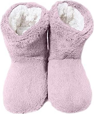 Minetom Femmes Chausson Montant Hiver Pantoufles Int&eacute;rieur Chaud Peluche Doublure Bottes Maison Slippers Antid&eacute;rapantes Boots A Rose Clair 35/37 EU
