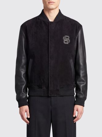 HUGO BOSS Blouson aviateur Varsity en similicuir avec logo ton sur ton