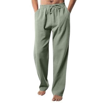 Generic Pantalon de plage d&eacute;contract&eacute; et tendance pour homme, couleur unie, cordon de serrage, v&ecirc;tements d&eacute;toiles, ag, XL