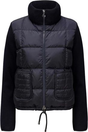Moncler Wattierte Strickjacke - - Jackets - Damen - Blau - M